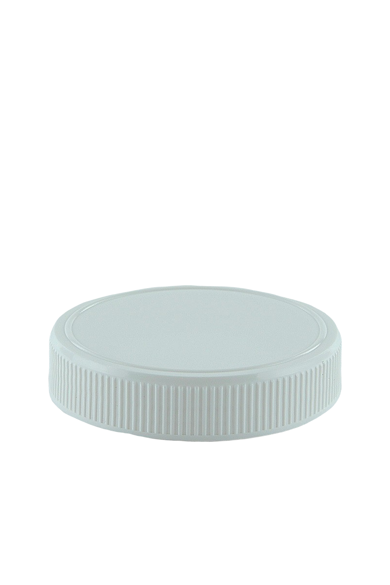 Lid 83mm White PP Ribbed-Wall Flat with Top Ring + Induction wad ...