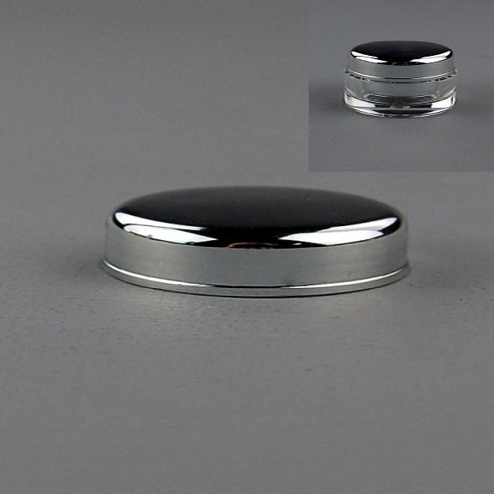 Lid (for Jar 5mL Taj) Shiny-Silver Wadded – Vision Packaging