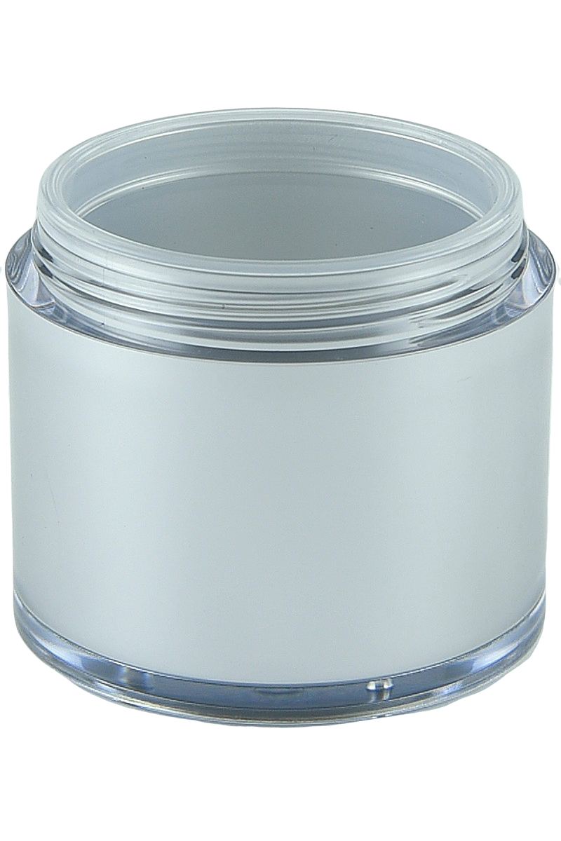 Airless Jar 50mL Ava Base Matte-Silver Outer + Clear Inner – Vision ...